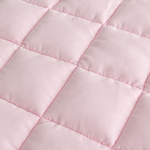 Moonsea Toddler Nap Mat Pink, Removable Pillow and Fleece Minky Blanket, Lightweight and Soft Perfect for Kids Preschool, Daycare, Travel Sleeping Bag for Girls, 21" x 50" Fit on a Standard Cot