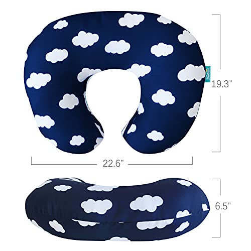 Nursing Pillow Cover 2 Pack for Breastfeeding Pillow, Ultra Soft and Cozy Nursing Pillow Slipcovers, Snug Fits Boppy Pillow, Great, Perfect Newborn Gift, Best Choice for Mom or Baby