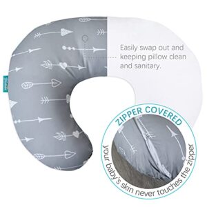 Nursing Pillow Cover 2 Pack for Breastfeeding Pillow, Ultra Soft and Cozy Nursing Pillow Slipcovers, Snug Fits Boppy Pillow, Great, Perfect Newborn Gift, Best Choice for Mom or Baby