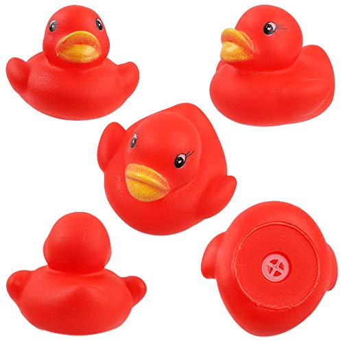 50 Pcs Rubber Ducks Bath Toy, Multicolor Mini Rubber Duck Bulk Float Duck Baby Bath Toy, Shower Birthday Party Christmas Favors Gift (5 Colors)