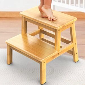 ipow step stool for kids adults, multi-purpose kids toddler step stool with safety non-slip pads, 2 step stool for kitchen bedroom bathroom and potty training