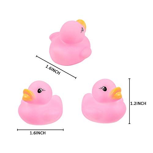 50 Pcs Rubber Ducks Bath Toy, Multicolor Mini Rubber Duck Bulk Float Duck Baby Bath Toy, Shower Birthday Party Christmas Favors Gift (5 Colors)