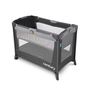 century travel on 2-in-1 compact playard with bassinet, playpen with sheet included, metro