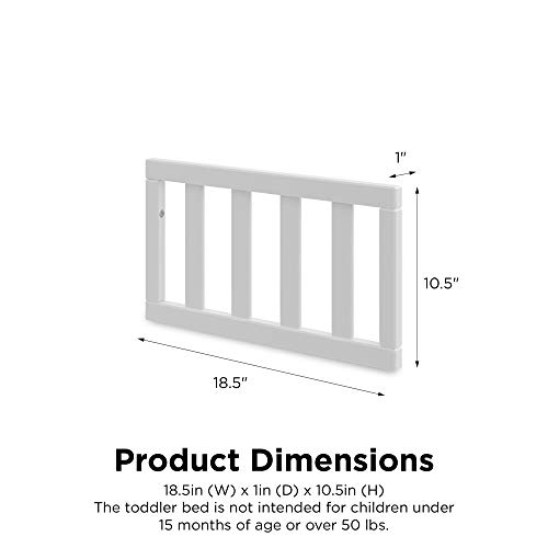 Little Seeds Haven Toddler Guard Rail, Nursery Furniture, White