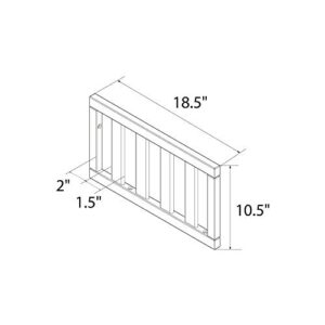 Little Seeds Haven Toddler Guard Rail, Nursery Furniture, White