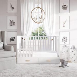 Little Seeds Haven Toddler Guard Rail, Nursery Furniture, White