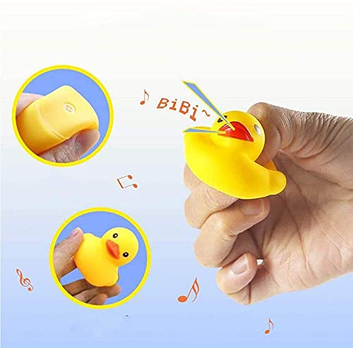 umbresen Yellow Rubber Ducks Preschool Bath Toys Bathtub Duckies Gift for Baby Shower Infants Toddlers Car Pool Float Halloween Adults Party Favors Carnival Decorations (Small Yellow 2.2''-12pcs)