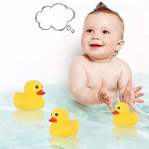 umbresen Yellow Rubber Ducks Preschool Bath Toys Bathtub Duckies Gift for Baby Shower Infants Toddlers Car Pool Float Halloween Adults Party Favors Carnival Decorations (Small Yellow 2.2''-12pcs)