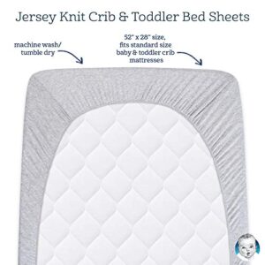 Gerber Baby Boys Girls Neutral Newborn Infant Baby Toddler Nursery 100% Cotton Fitted Bedding Crib Sheet, Space Blue, 28" x 52"