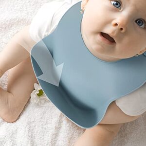 ME.FAN Silicone Baby Bibs for Babies & Toddlers | Adjustable Silicone Bibs 2 Set