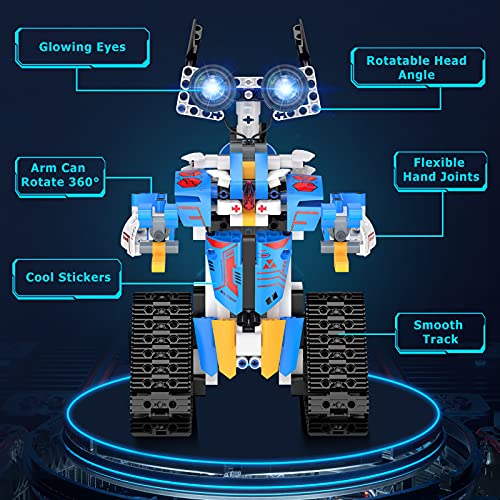 Henoda STEM Robot Toy for 8-16 Year Olds, Programmable Building Kit with APP or Remote Control, Educational Birthday Gift