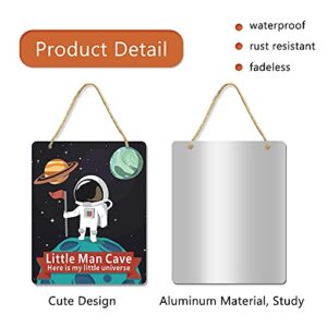 Uflashmi Baby Boy Room Decor, Little Man Cave Decor for Nursery, Space Nursery Decor for Toddler Boys, Metal, 8X10 Inch