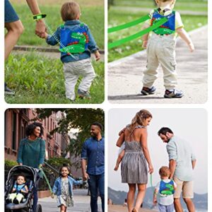 Toddler Leash for Boys and Girls , 4-in-1 Leash for Kids, Toddler Harness with Leash, Child Leash for Walking with Baby Safety Anti Lost Wrist Link (Dinosau