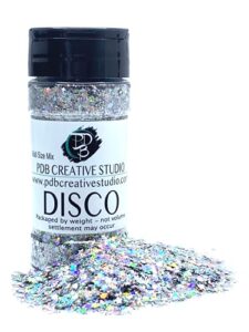 disco - custom multi-size/shape glitter mix - glitter for resin, personalized tumblers, epoxy, slime, nails, art