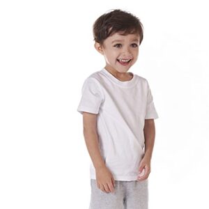 Gerber Baby Toddler 5-Pack Solid Short Sleeve T-Shirts Jersey 160 GSM, White, 3T