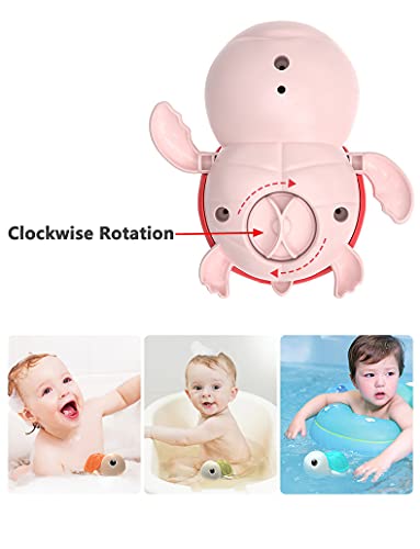 Bath Toy,Cute Animal Clockwork Bathtub Swimming Pool Toy,Baby Bath Toys for Toddlers 1-3, Boys & Girls Water Bath Toy Set,5 Pack