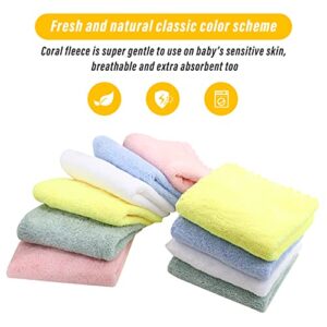 Lovely Care Super Absorbent 10 Pack Burp Cloths - Coral Fleece Gentle on Sensitive Skin for Face and Body, Plush - Milk Spit Up Rags - Burpy Cloth for Baby Boys and Girls - Unisex 17 x 10 Inch