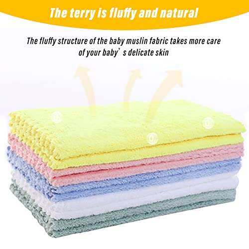 Lovely Care Super Absorbent 10 Pack Burp Cloths - Coral Fleece Gentle on Sensitive Skin for Face and Body, Plush - Milk Spit Up Rags - Burpy Cloth for Baby Boys and Girls - Unisex 17 x 10 Inch