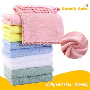 Lovely Care Super Absorbent 10 Pack Burp Cloths - Coral Fleece Gentle on Sensitive Skin for Face and Body, Plush - Milk Spit Up Rags - Burpy Cloth for Baby Boys and Girls - Unisex 17 x 10 Inch