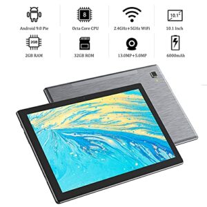 Justethan Android Tablet, Octa-Core Upgrade Google Certificated 5G Wi-Fi 10 inch Tablets, with 2GB RAM, 32GB Storage (128GB Expansion), 13.0MP Camera and Bluetooth 5.0, Latest Model 2023, Gray