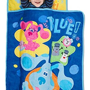 Blue's Clues & You Sure are Smart! Kids Nap-Mat Set – Includes Pillow and Fleece Blanket – Great for Girls Napping During Daycare, Preschool, or Kindergarten - Fits Toddlers and Young Children