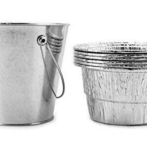 Cornucopia Grill Grease Bucket Replacement Liners (12-Pack); Aluminum Foil Liners for BBQ Grease Drip Buckets, Disposable Liners Only