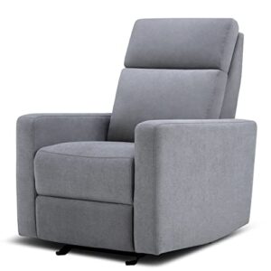 nurture& the glider premium power recliner nursery glider chair with adjustable head support | designed with a thoughtful combination of function and comfort | built-in usb charger (gray)