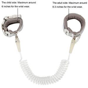 Blisstime Toddler Leash, Kid Leash Anti Lost Wrist Link with Key Lock Upgraded Baby Leash with Safety Wristband Rope for Babies Toddlers Child Kids (6.56ft/2m, Light Gray)