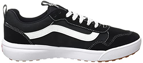 Vans Men's Low-Top Trainers Sneaker, Suede Canvas Black White, 11