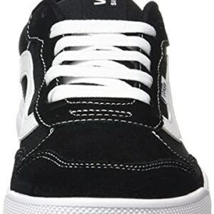 Vans Men's Low-Top Trainers Sneaker, Suede Canvas Black White, 11