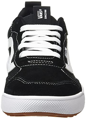 Vans Men's Low-Top Trainers Sneaker, Suede Canvas Black White, 11