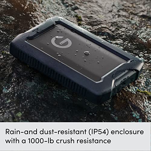 SanDisk Professional 5TB G-DRIVE ArmorATD - Rugged, Durable Portable External Hard Drive HDD, USB-C, USB 3.1 Gen 1 - SDPH81G-005T-GBAND