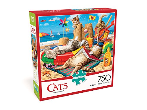 Buffalo Games - Beachcombers - 750 Piece Jigsaw Puzzle Multicolor, 24" L X 18" W & Days to Remember - Autumn Memories - 500 Piece Jigsaw Puzzle, Blue,red, Brown, 21.25" L X 15" W