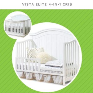 Toddler Bed Safety Guard Rail Conversion Kit 136 for Sorelle Cribs | See Description for List of Compatible Cribs (White)