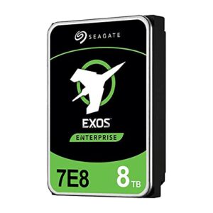 seagate exos 7e8 8tb enterprise capacity hdd - 7200 rpm, 256mb cache, sata iii 6 gb/s interface, 3.5" internal hard drive, crypto chia mining - st8000nm0055