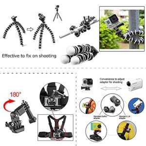 Enzemit 50-in-1 Action Camera Accessories Kit for GoPro Hero 10 9 Max 8 7 6 5 4 3 3+ 2 1, DJI OSMO Action SJ4000/5000/6000