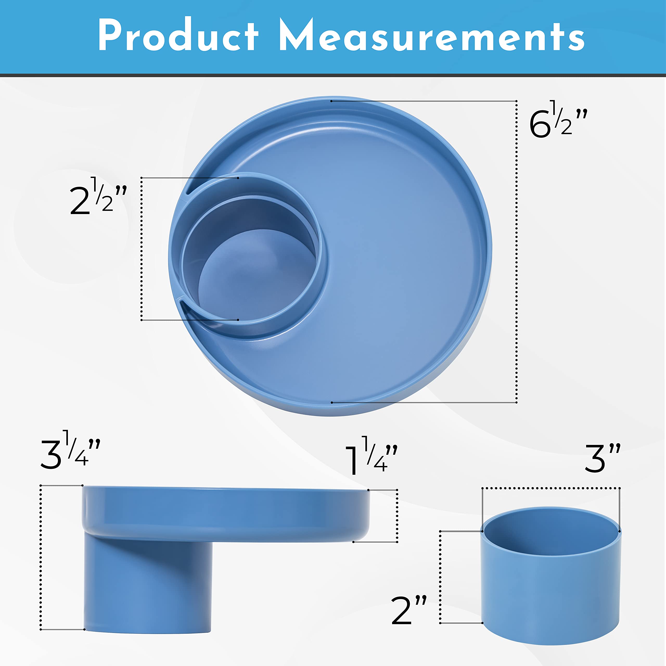 My Travel Tray Kids Travel Tray Cup Holder - Cup Holder Travel Tray for Cup Holders (Sky Blue), 1 Count (Pack of 1)