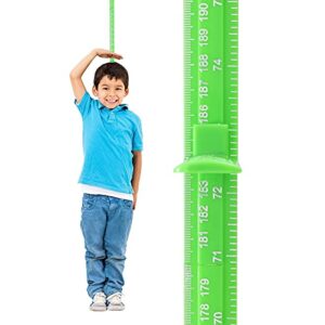 easyxq growth chart, children height ruler wall decor, 3d removable growth height chart, splicing height ruler measurement for kids and nursery 79 inch (green)