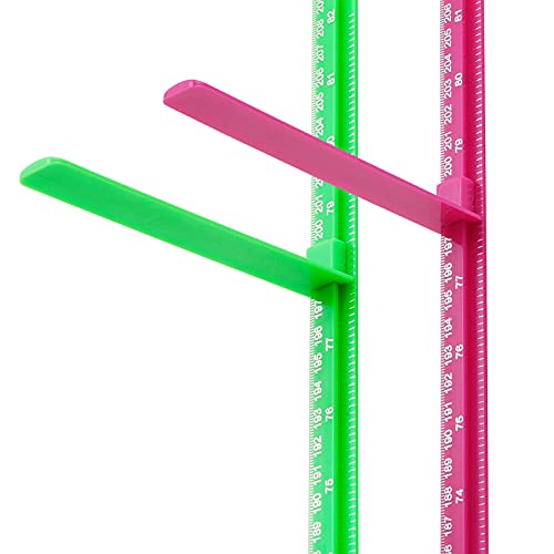 EASYXQ Growth Chart, Children Height Ruler Wall Decor, 3D Removable Growth Height Chart, Splicing Height Ruler Measurement for Kids and Nursery 79 inch (Green)