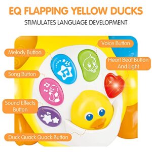 HOLA Toys for 1 + Year Old Girl Boy Dancing Walking Yellow Duck, 9 6 Month Old Baby Toys 6 to 12 Months, Crawling Learning Light Up Musical Toys for 1 Year Old Girl Birthday Gift Toddler Toys Age 1-2