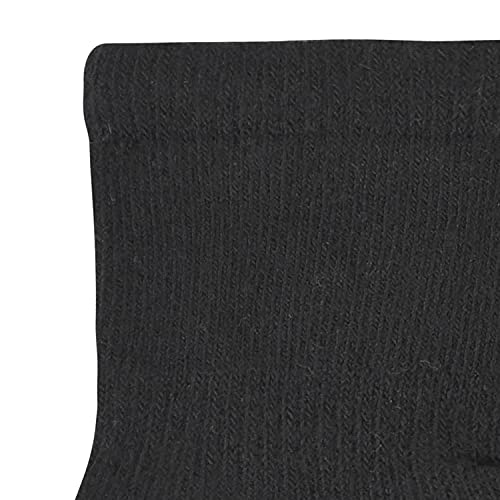 Gerber Kids' 8-Pack Wiggle-Proof Jersey Crew Socks, Black, 0-6 Months