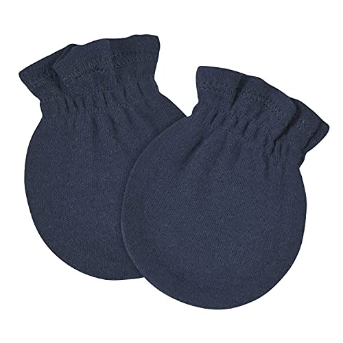 Gerber Baby 8-Pack Scratch Mittens, Navy/Gray/White, 0-3 Months (12-Pack)