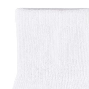 Gerber Kids' 8-Pack Wiggle-Proof Jersey Crew Socks, White, 0-6 Months