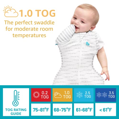 Love to Dream Transition Bag Organic 1.0 TOG, Celestial Dot Mint, Medium, 13-19 lbs., Patented Zip-Off Wings, Gently Help Baby Safely Transition from Being swaddled to arms Free Before Rolling Over