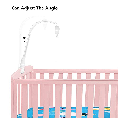 Accfore 23 inch Baby Crib Mobile Bed Bell Holder Arm Bracket,The Claw Part can be Adjusted Width,DIY Toy Decoration,Crib Mobile arm with Music Box