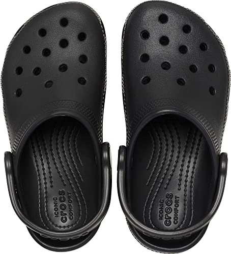 Crocs Kids' Classic Clog , Black/Black, 6 Big Kid