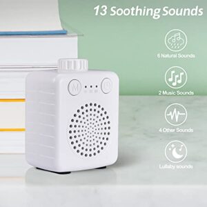 Fansbe White Noise Portable Sound Machine, Mini White Noise Machine Travel, Sleep Sound Machine Travel Size 20 Soothing Sounds