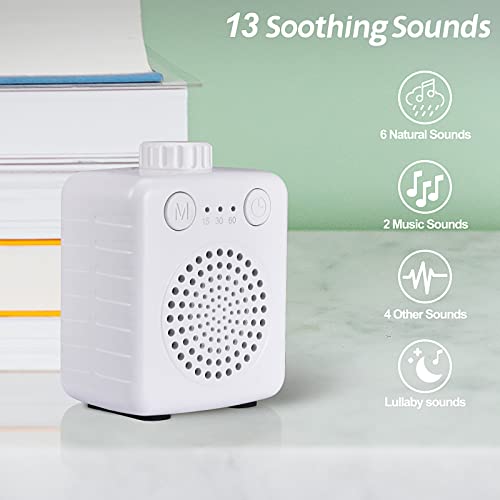 Fansbe White Noise Portable Sound Machine, Mini White Noise Machine Travel, Sleep Sound Machine Travel Size 20 Soothing Sounds