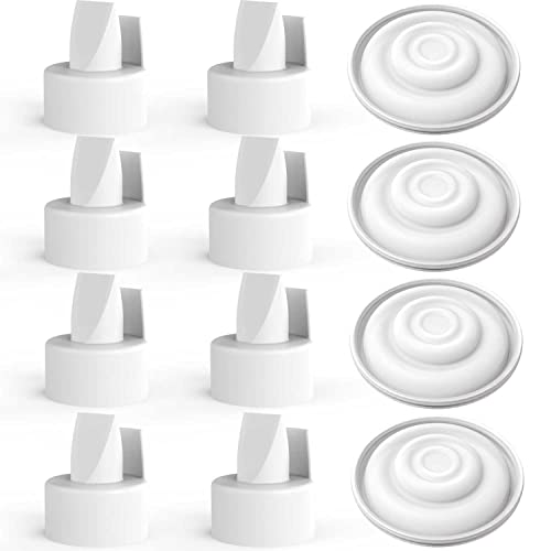 [12-Count] Papablic Pump Parts Compatible with Spectra S1, S2 and 9 Plus, Incl 8-Count Duckbill Valves for Spectra and Medela Pump in Style, 4-Count Silicone Membrane for Spectra Backflow Protector