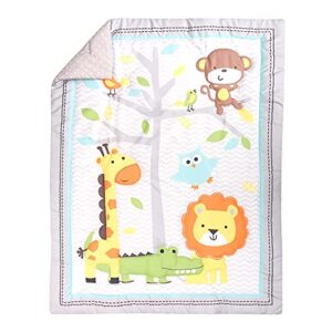 Baby Bees 3 Pieces Jungle Party Crib Bedding Sets for Boys and Girls | Baby Bedding Set of Crib Fitted Sheet, Quilt for Standard Size Crib